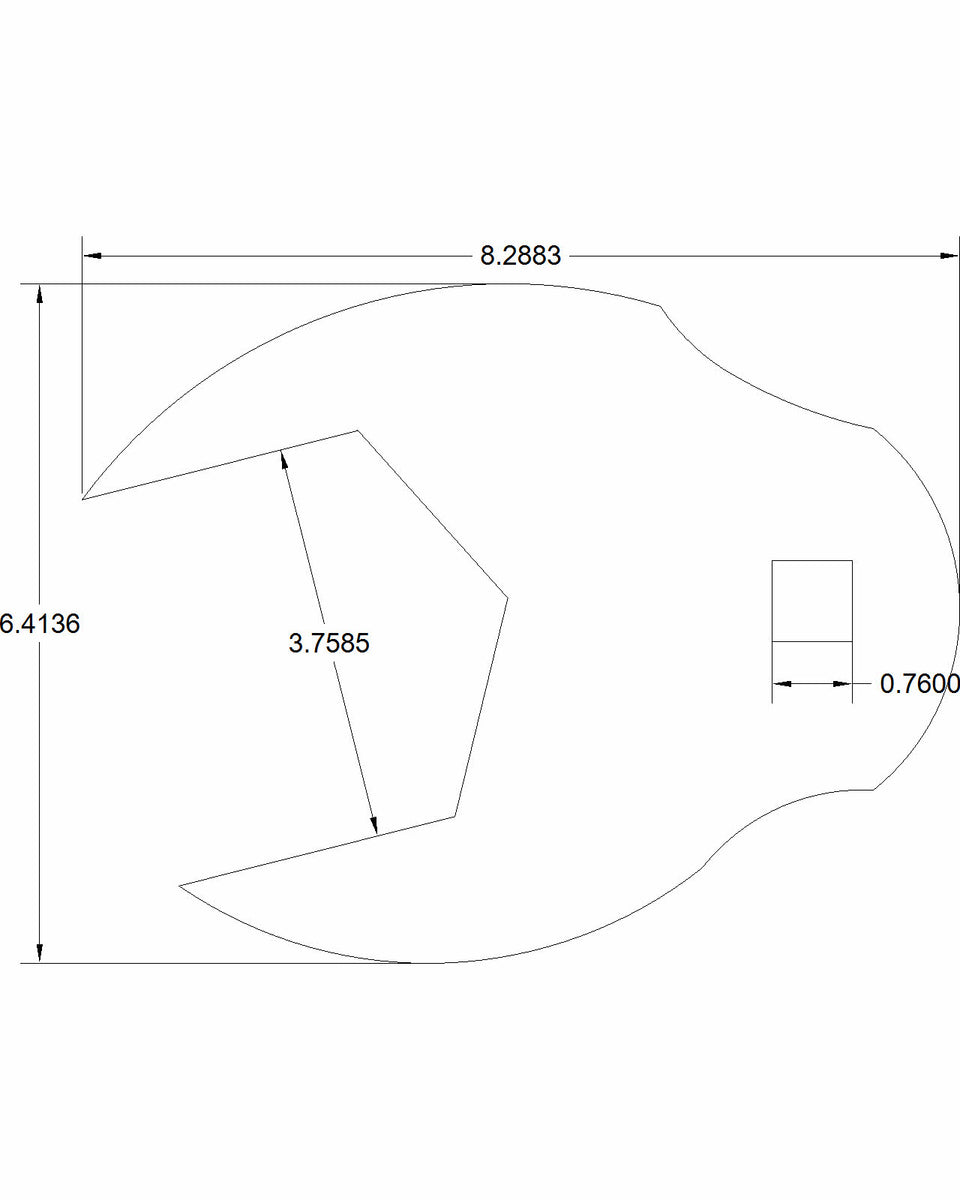 3-3/4-in Crows Foot adapter – Mass Fabricator