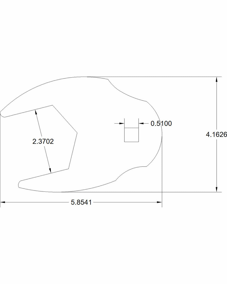 60mm Crows Foot 6-inch long – Mass Fabricator