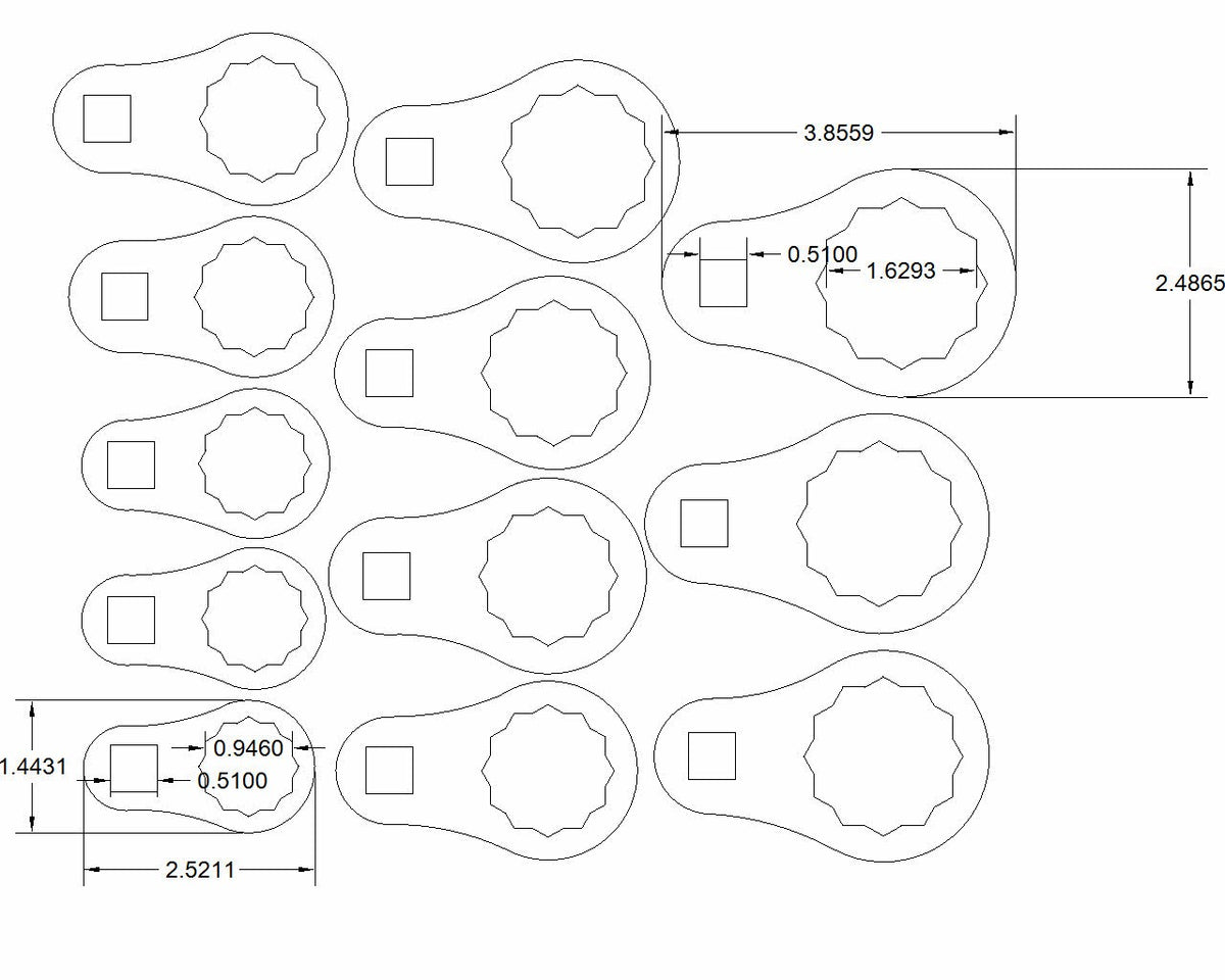 15/16 to 1 5/8 torque adapter set 12-pc – Mass Fabricator