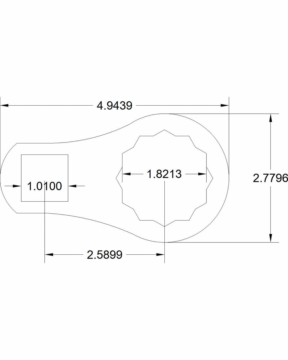 1 13/16 torque adapter drive selectable – Mass Fabricator