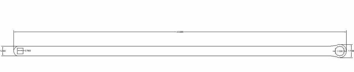 1 1/8 torque adapter 3/4-drive 44 inches long – Mass Fabricator