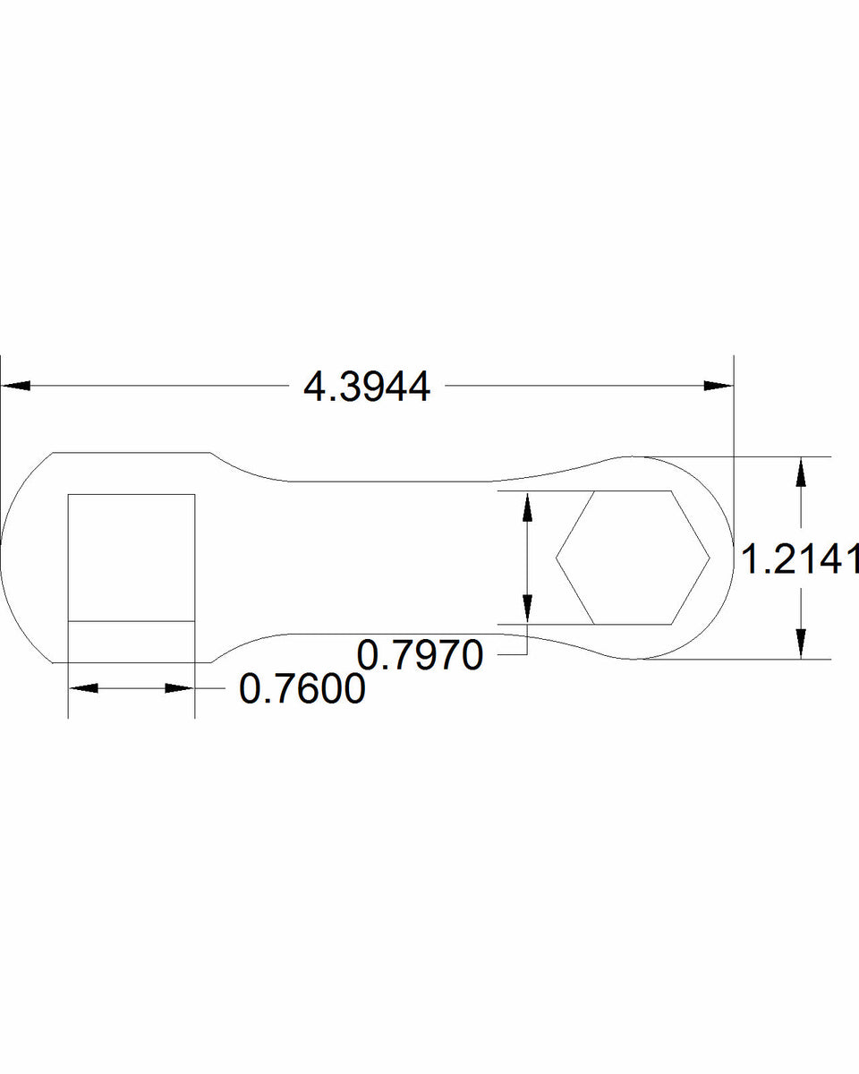 20mm Dog bone torque adapter 3-inch center to center – Mass Fabricator